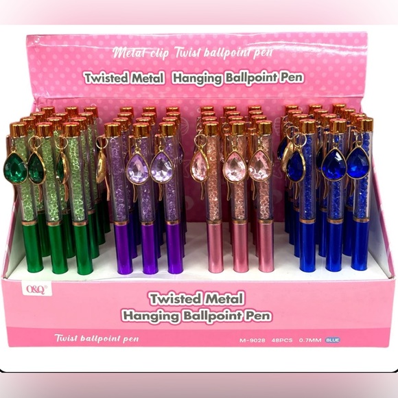 Office | New 48pc Gem Dangle Pens With Display | Poshmark